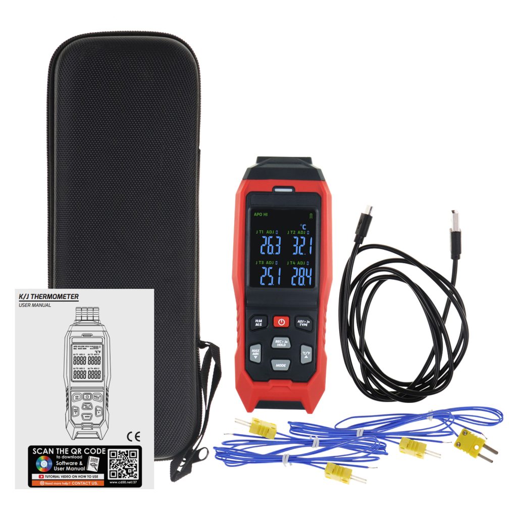 DP-373 Thermocouple Thermometer Data Logger 4 Channels Digital K Type ...