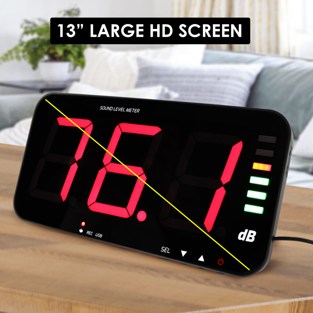 DP-389 Decibel Meter Recorder 13 Inches Sound Level Meter, Wall Mount ...