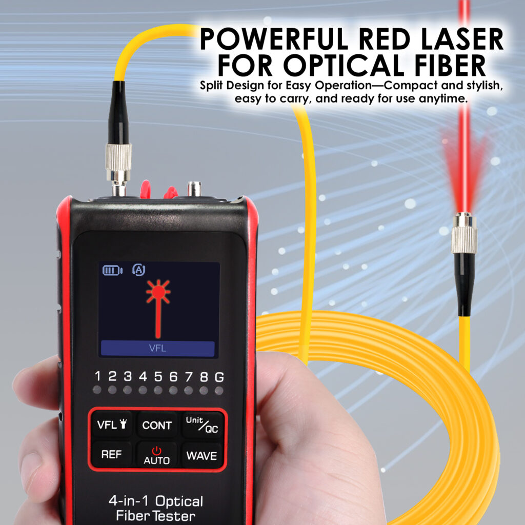 DP-430 Fiber Optic Tester HD Display Fiber Tester, 4 in 1 Power Meter ...