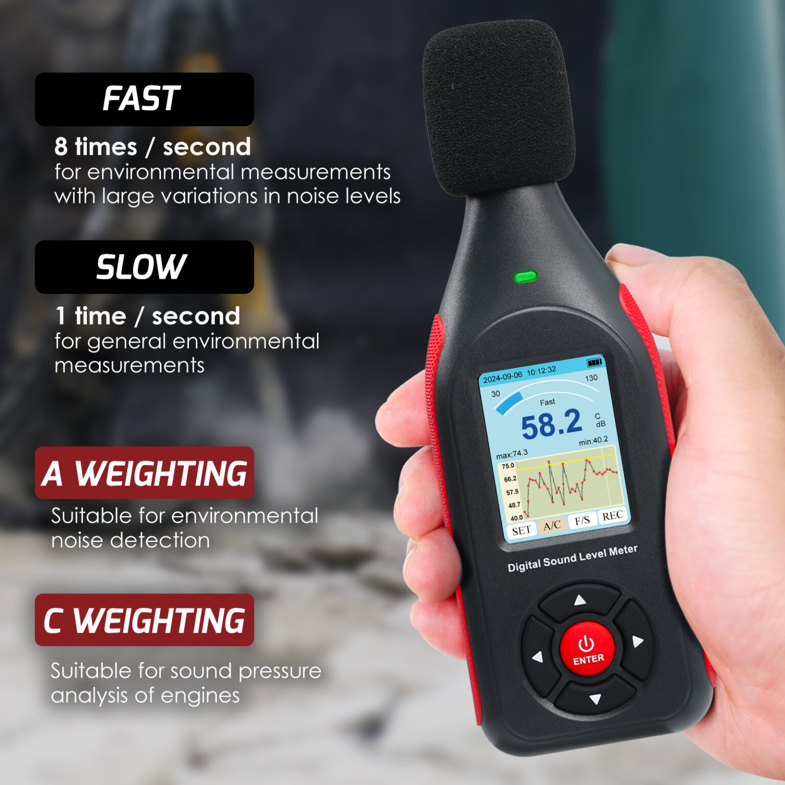DP-441 Decibel Meter Data Logger Digital Sound Decibel Meter, Sound ...